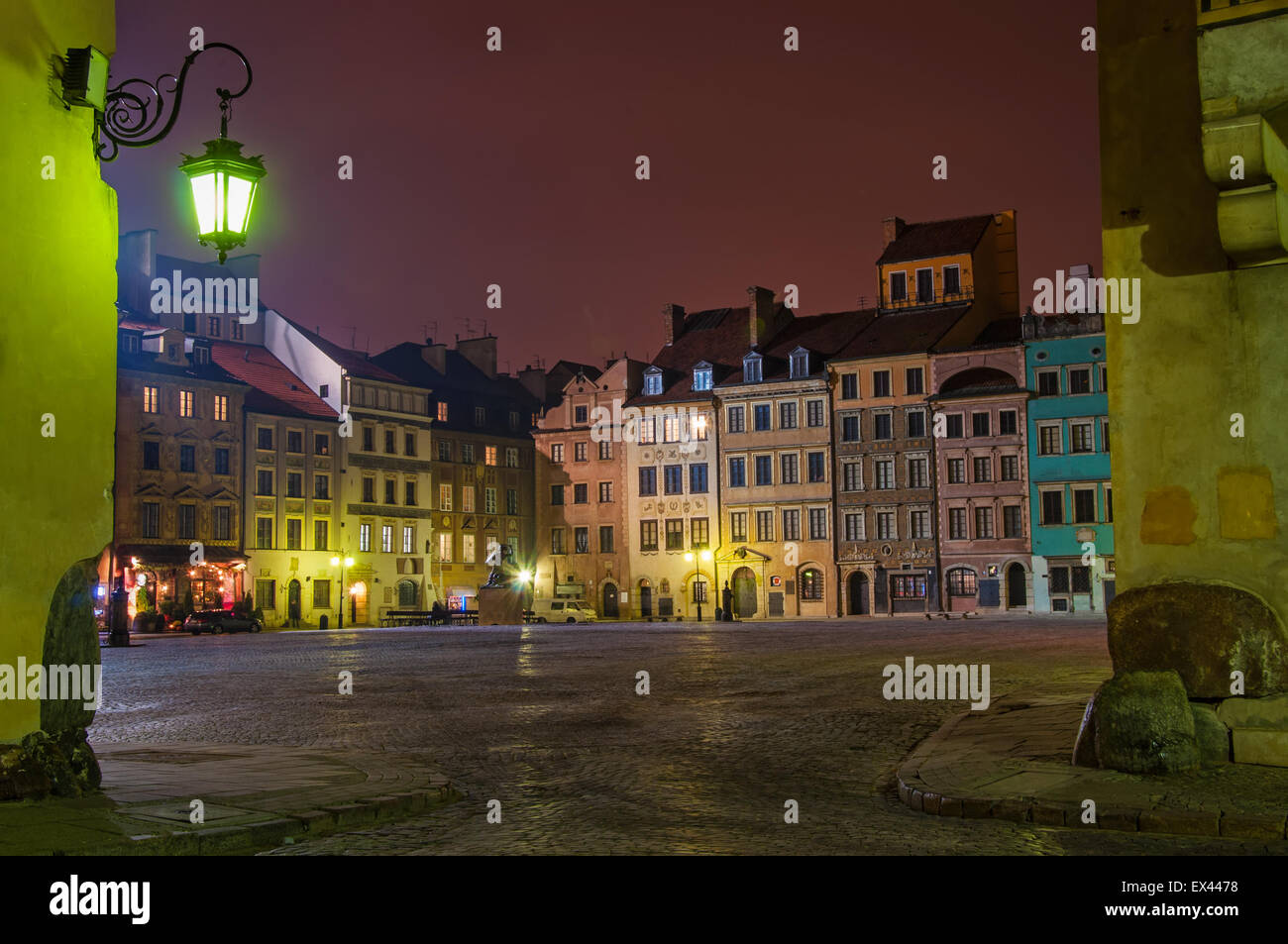 Old Town at night. Warsaw, Poland Stock Photo - Alamy