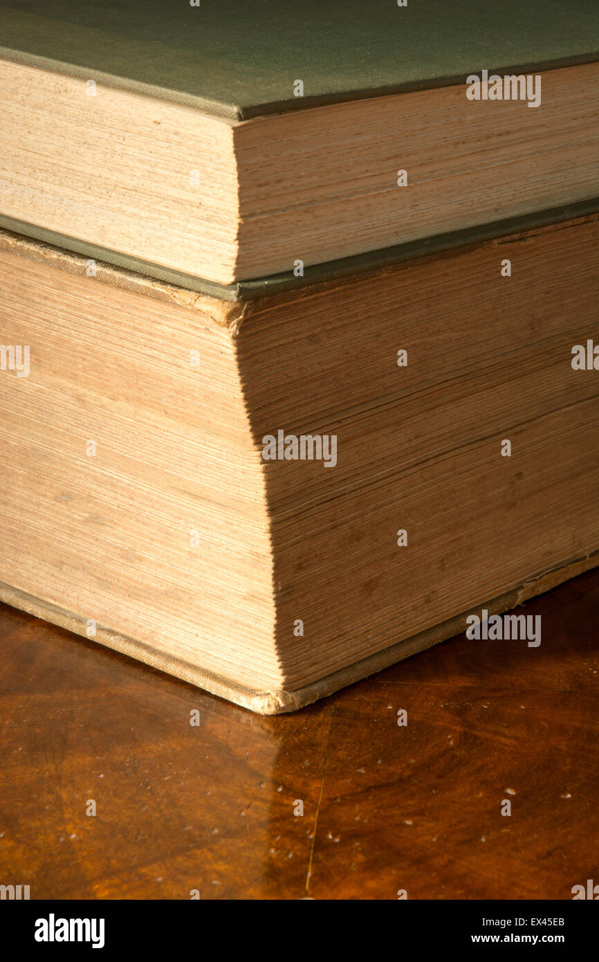 books on a table Stock Photo - Alamy