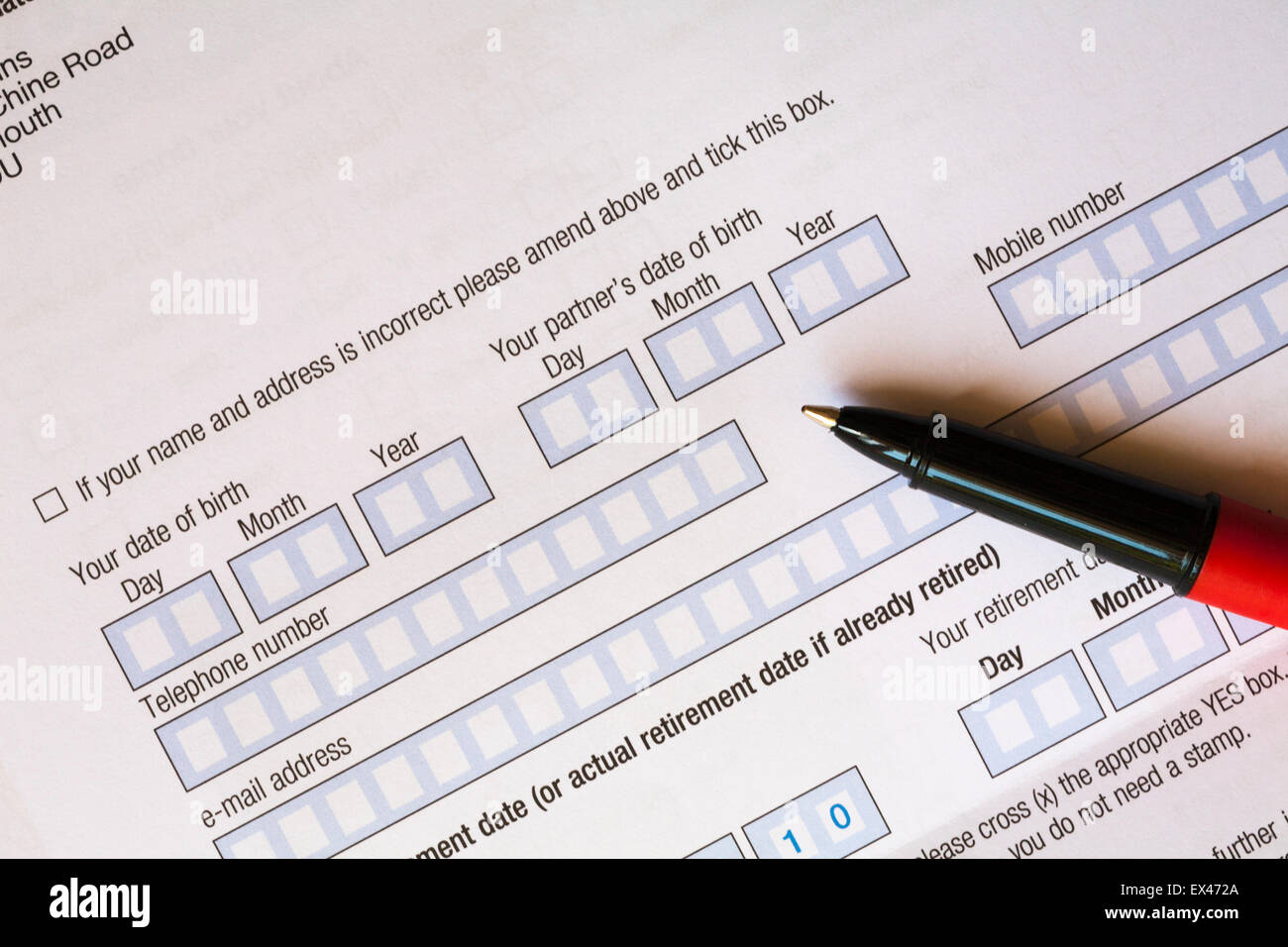 Personal details hi-res stock photography and images - Alamy