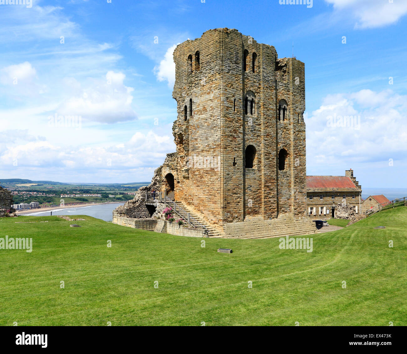 Scarborough Castle, The Norman Keep, Yorkshire, England UK, 12th ...