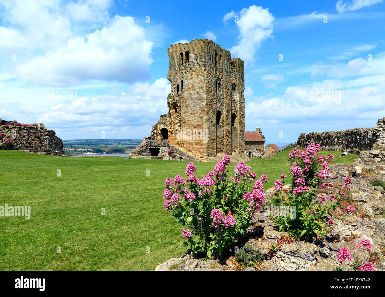 Scarborough Castle, The Norman Keep, Yorkshire, England UK, 12th ...