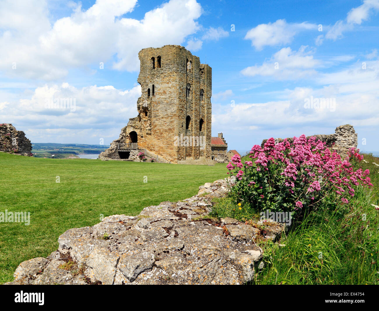 Scarborough Castle, The Norman Keep, Yorkshire, England UK, 12th ...