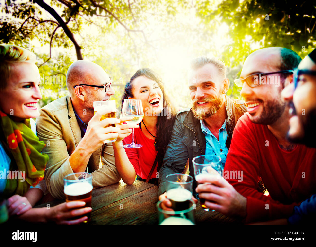 Friends Friendship Outdoor Chilling Togetherness Concept Stock Photo ...