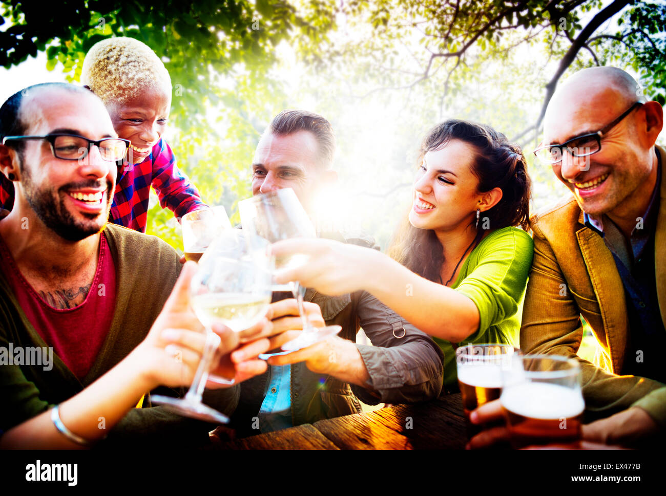 Friends Friendship Outdoor Chilling Togetherness Concept Stock Photo ...