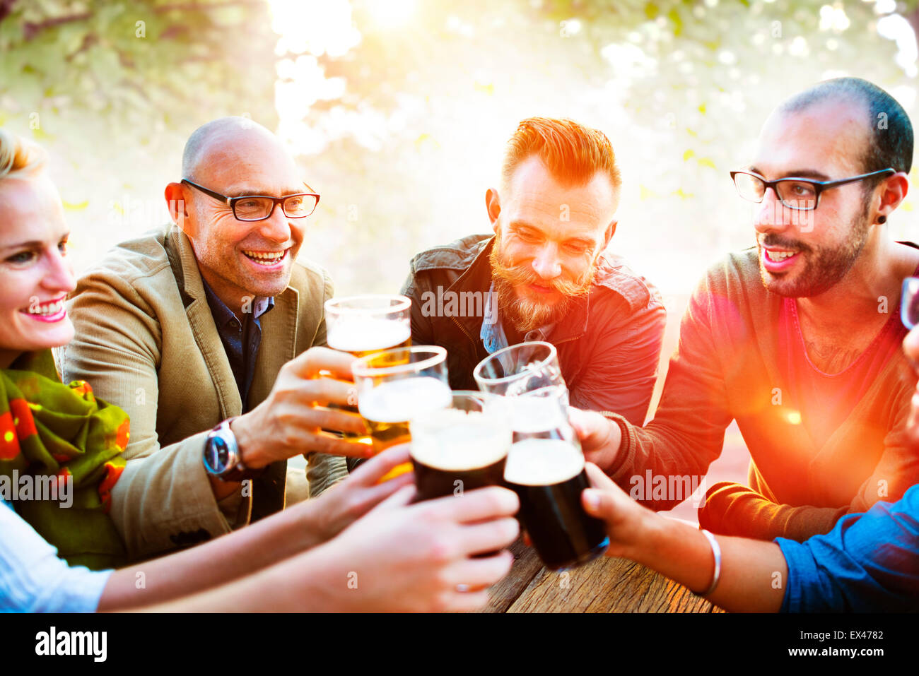 Diverse People Friends Hanging Out Drinking Concept Stock Photo - Alamy