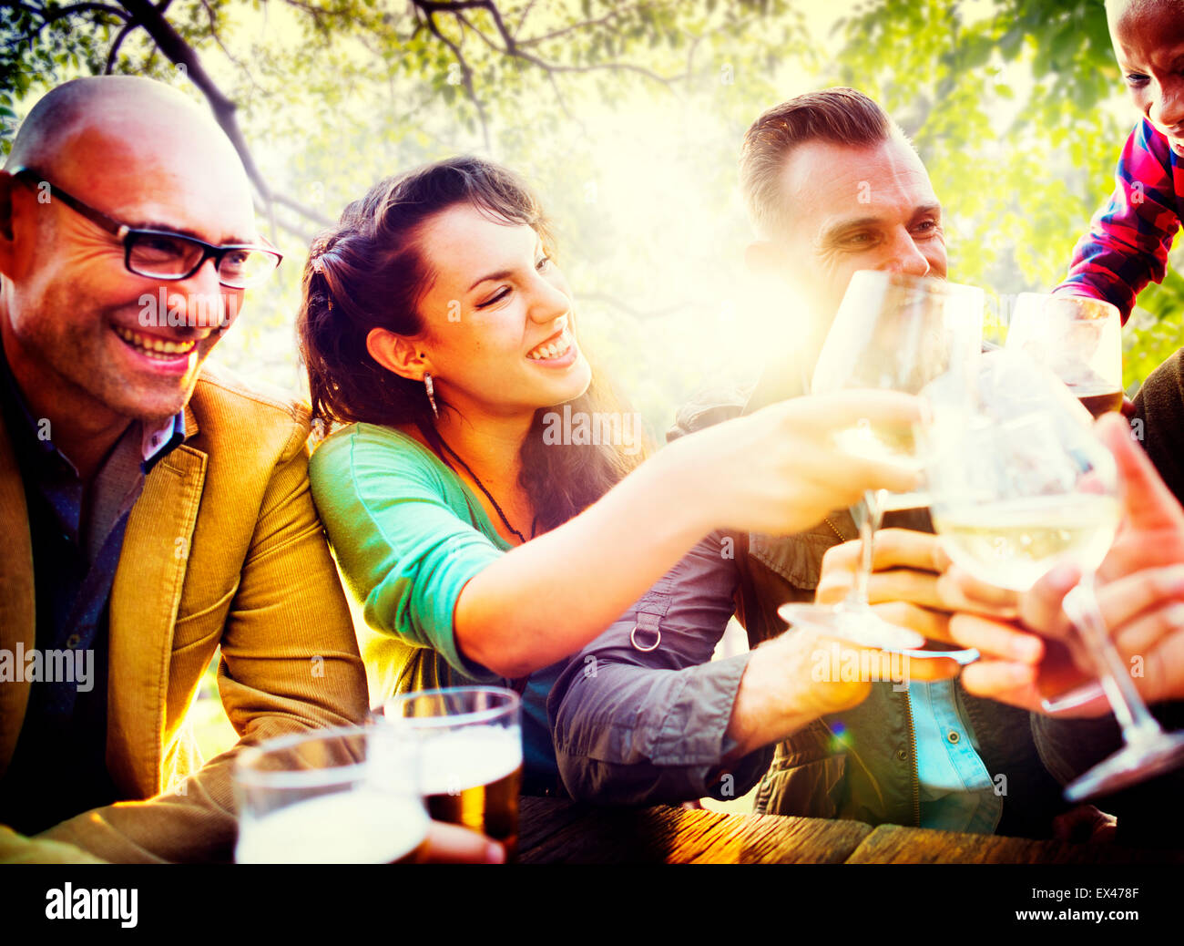 Friends Friendship Outdoor Chilling Togetherness Concept Stock Photo ...