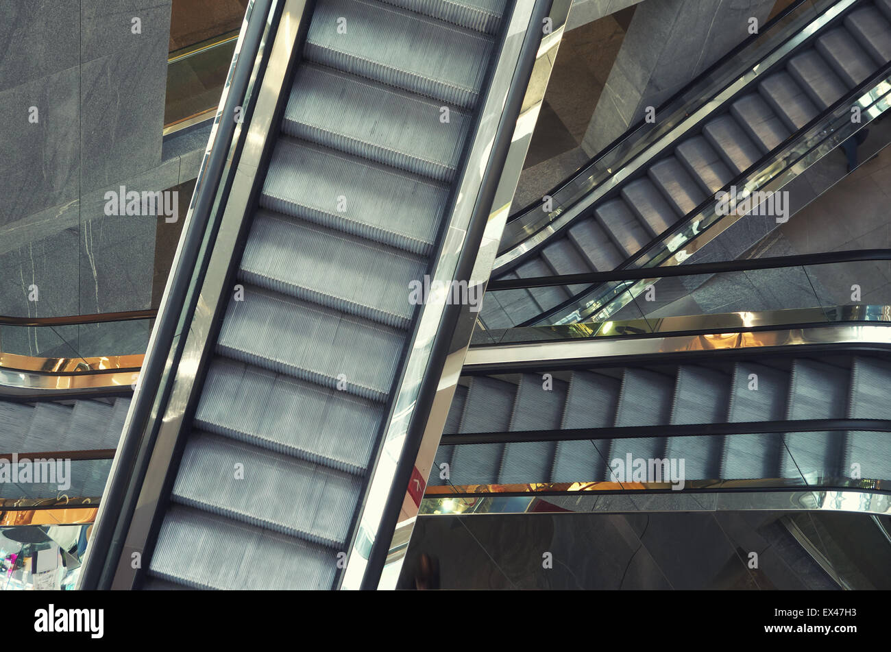 Shopping mall interior floor escalator hi-res stock photography and ...