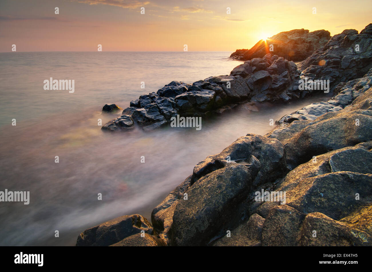 Beautiful seascape. Composition of nature Stock Photo - Alamy