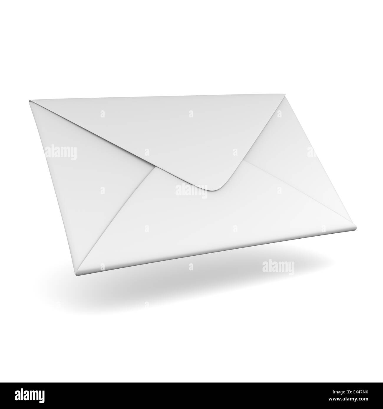 Single Mail Envelope Illustration on White Background Stock Photo - Alamy