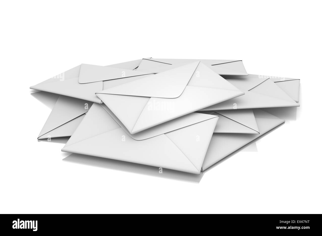 Letters Heap 3D Illustration on White Background Stock Photo - Alamy