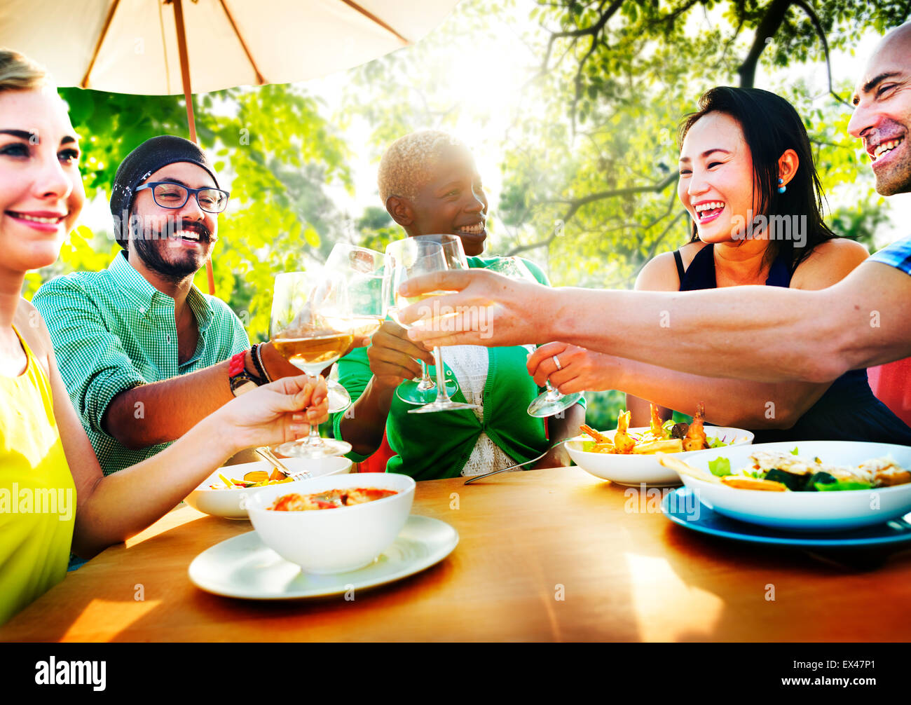 Friends Friendship Outdoor Chilling Togetherness Concept Stock Photo ...