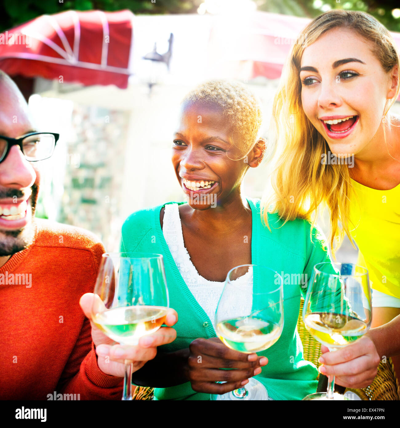 Cheerful Party Friends Friendship Cafe Hanging Out Concept Stock Photo ...