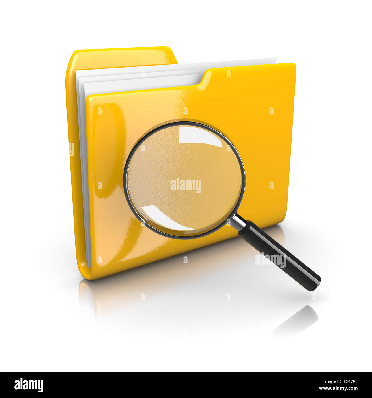3d illustration yellow folder icon hi-res stock photography and images ...