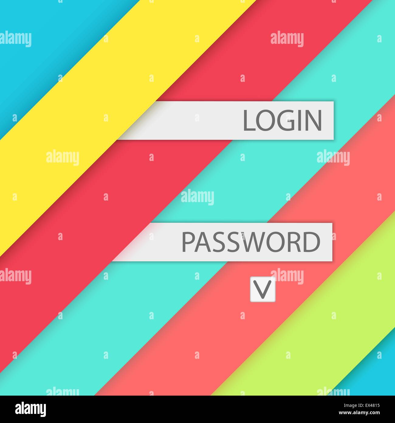 Creative login form ui template hi-res stock photography and images - Alamy