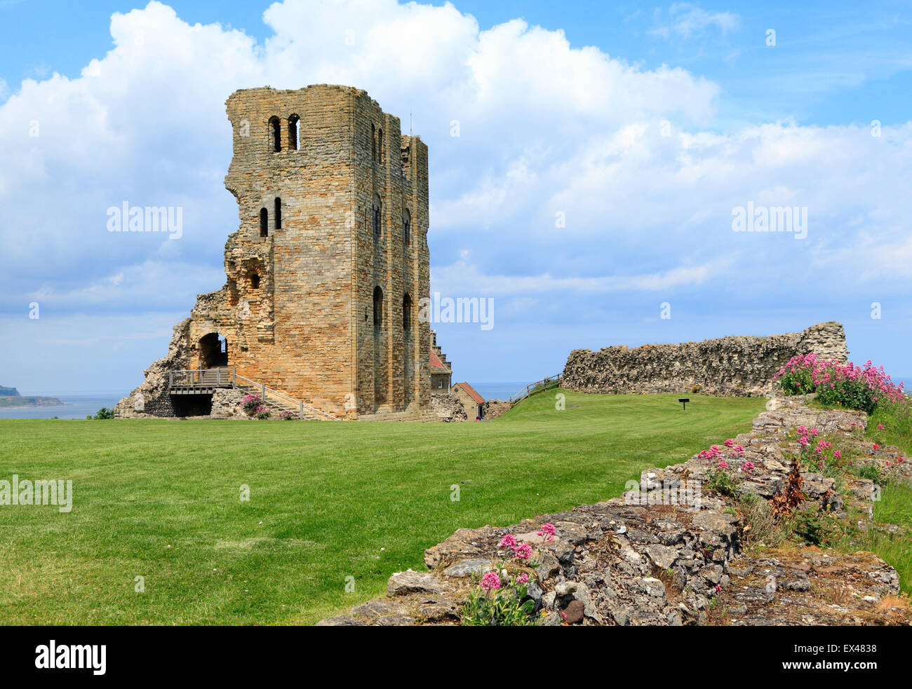 Scarborough Castle, The Norman Keep, Yorkshire, England UK, 12th ...