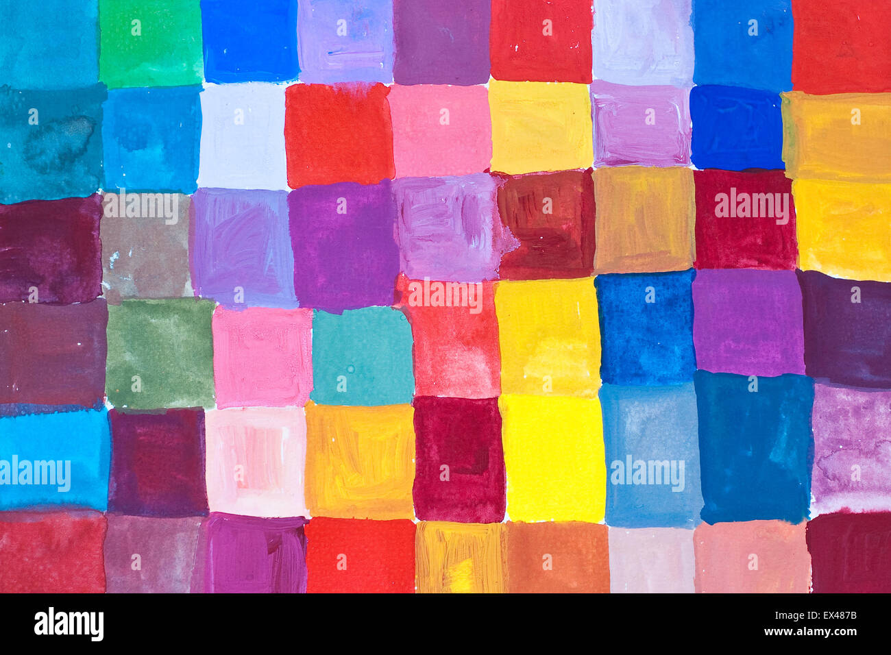 colourful painting - watercolours - rainbow colours Stock Photo - Alamy