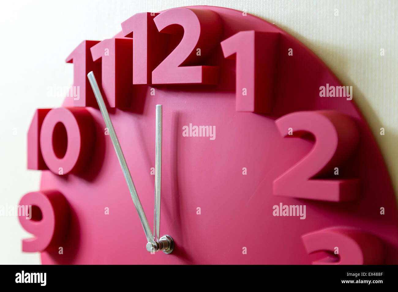 Clock face showing midnight midday hi-res stock photography and images ...