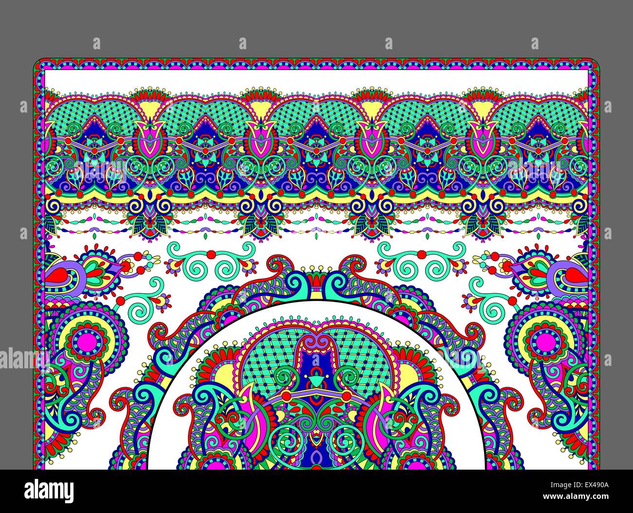 elaborate original floral large area carpet design for print Stock ...