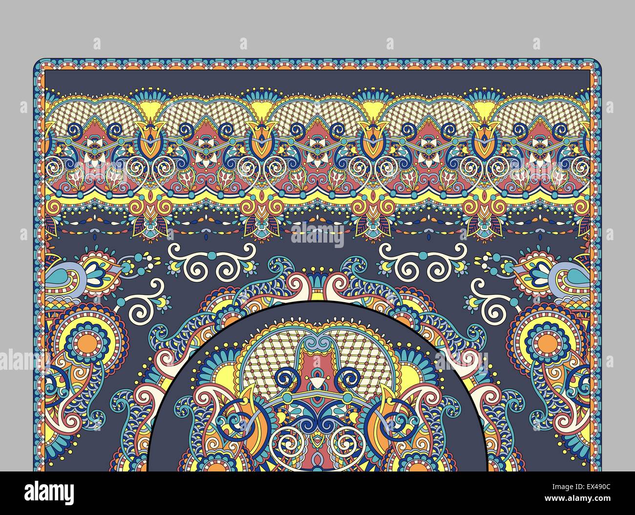 elaborate original floral large area carpet design for print Stock ...