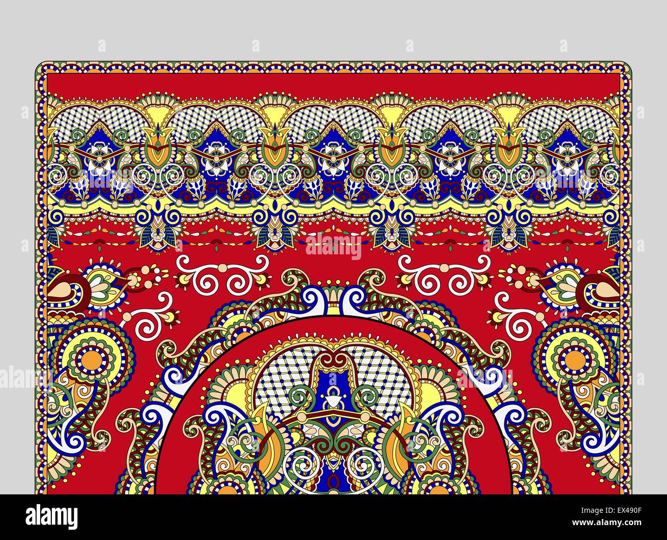 elaborate original floral large area carpet design for print Stock ...