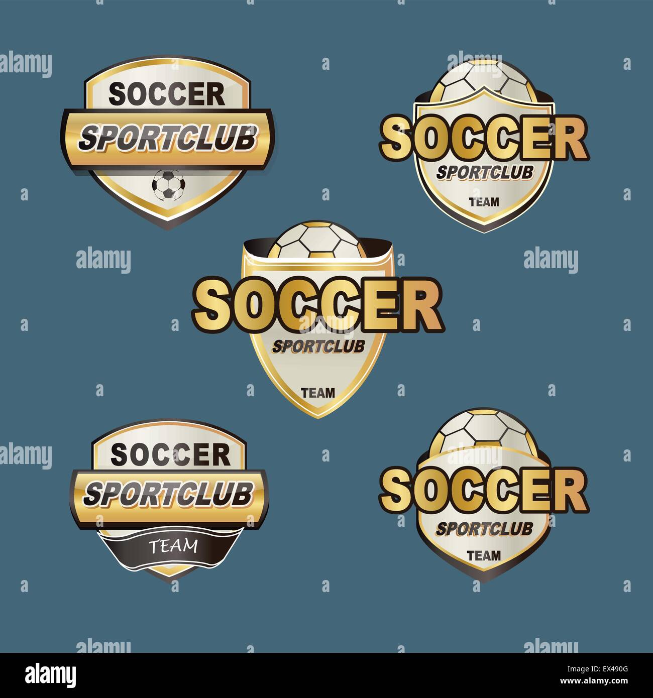 logo badge gold soccer football club sport Stock Vector Image & Art - Alamy