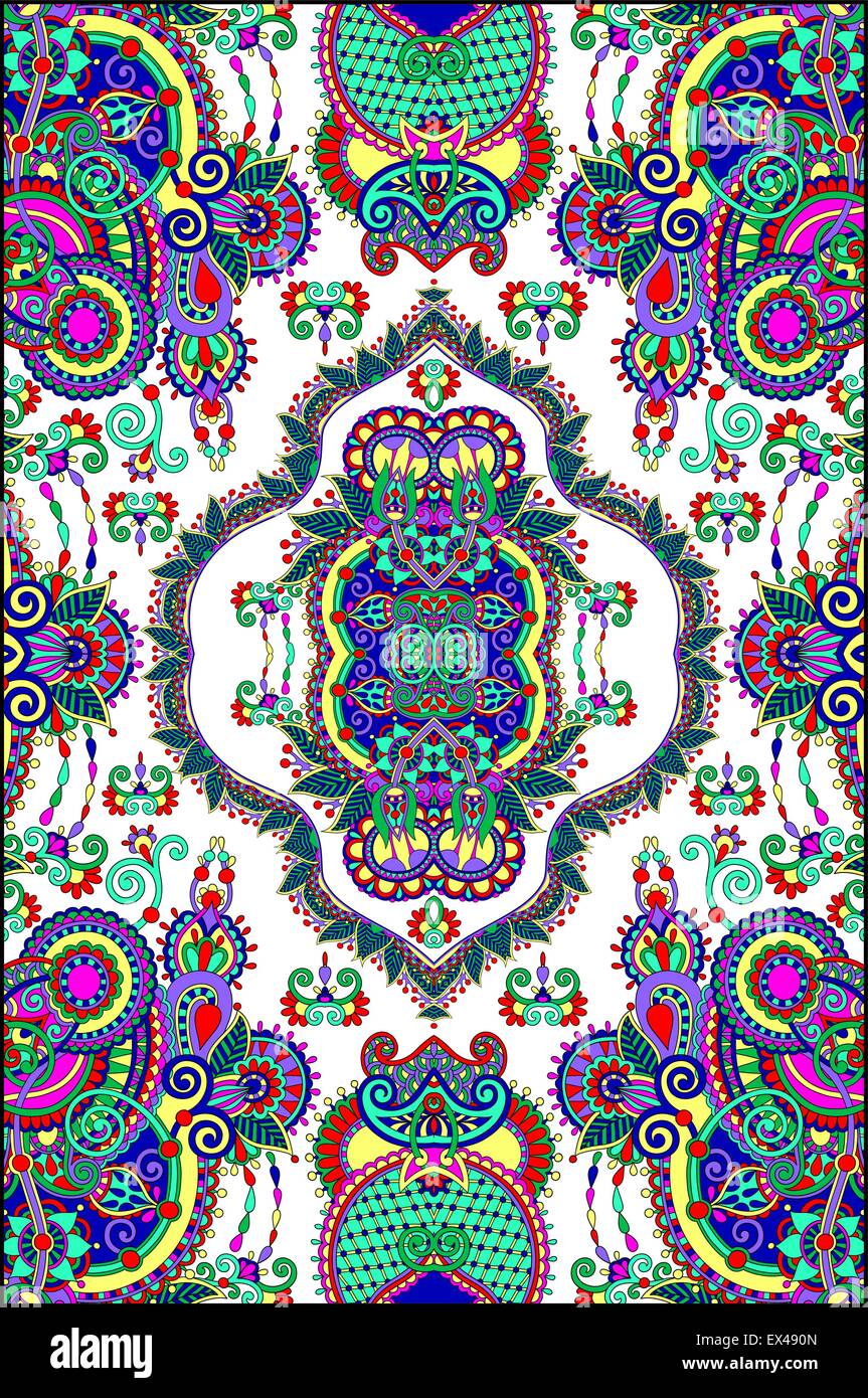 elaborate original floral large area carpet design for print Stock ...