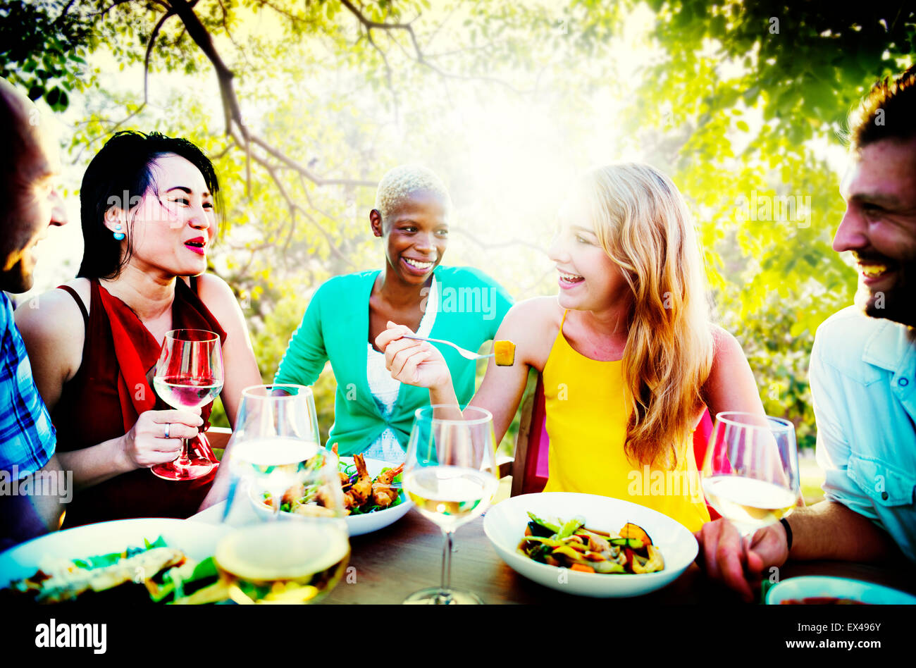 Friends Friendship Outdoor Chilling Togetherness Concept Stock Photo ...
