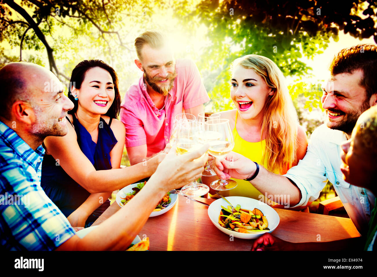 Friends Friendship Outdoor Chilling Togetherness Concept Stock Photo ...