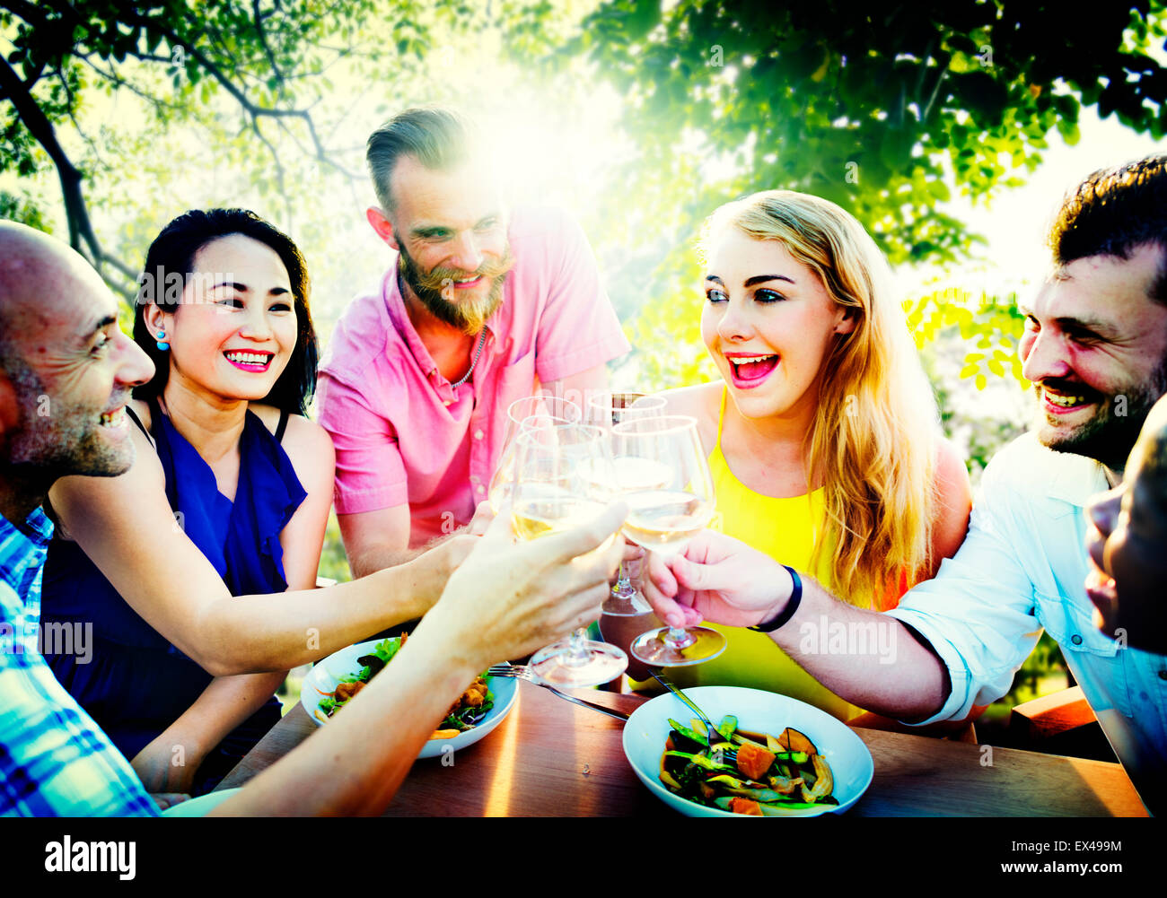 Friends Friendship Outdoor Chilling Togetherness Concept Stock Photo ...