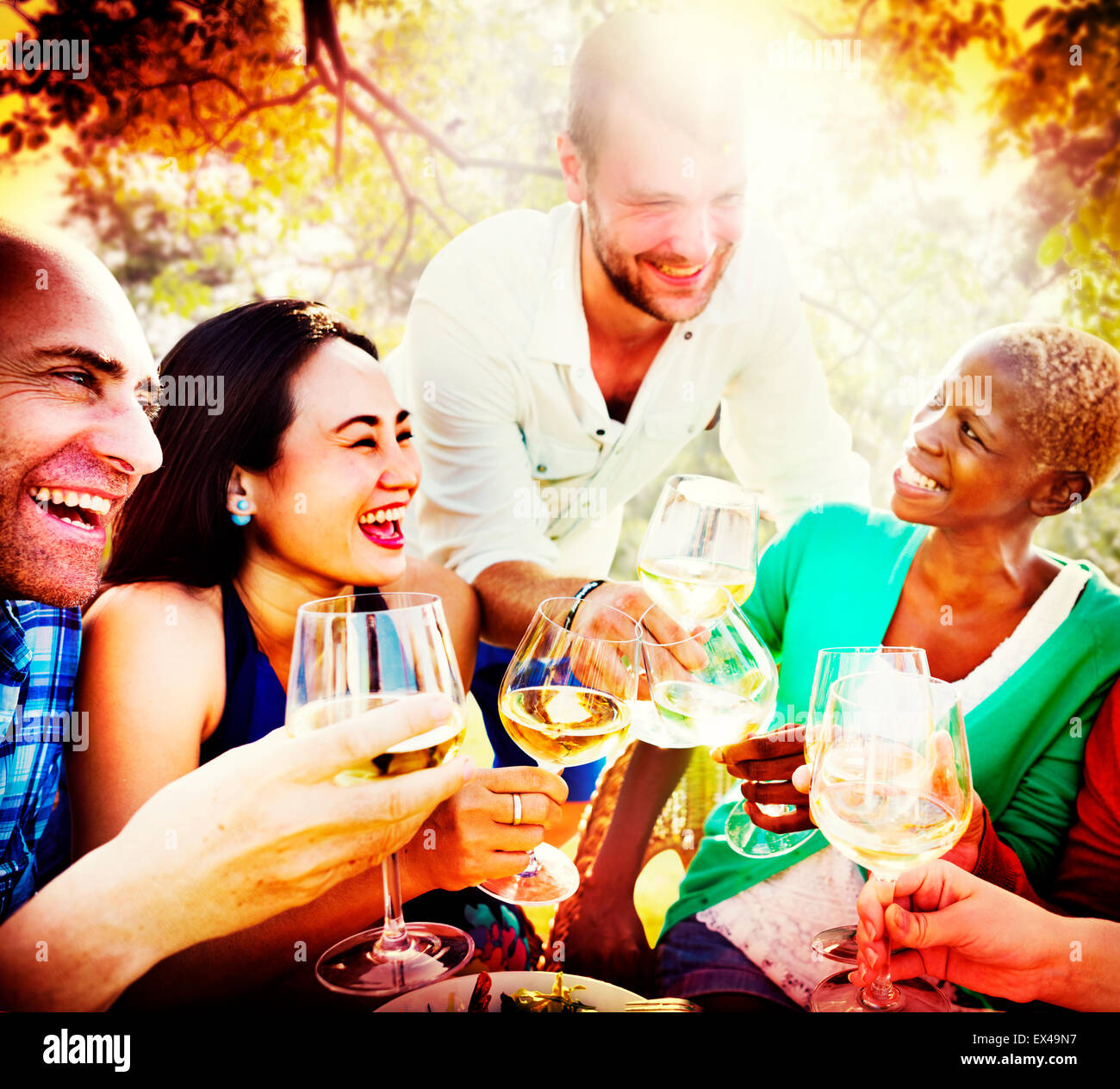 Friends Friendship Outdoor Chilling Togetherness Concept Stock Photo ...