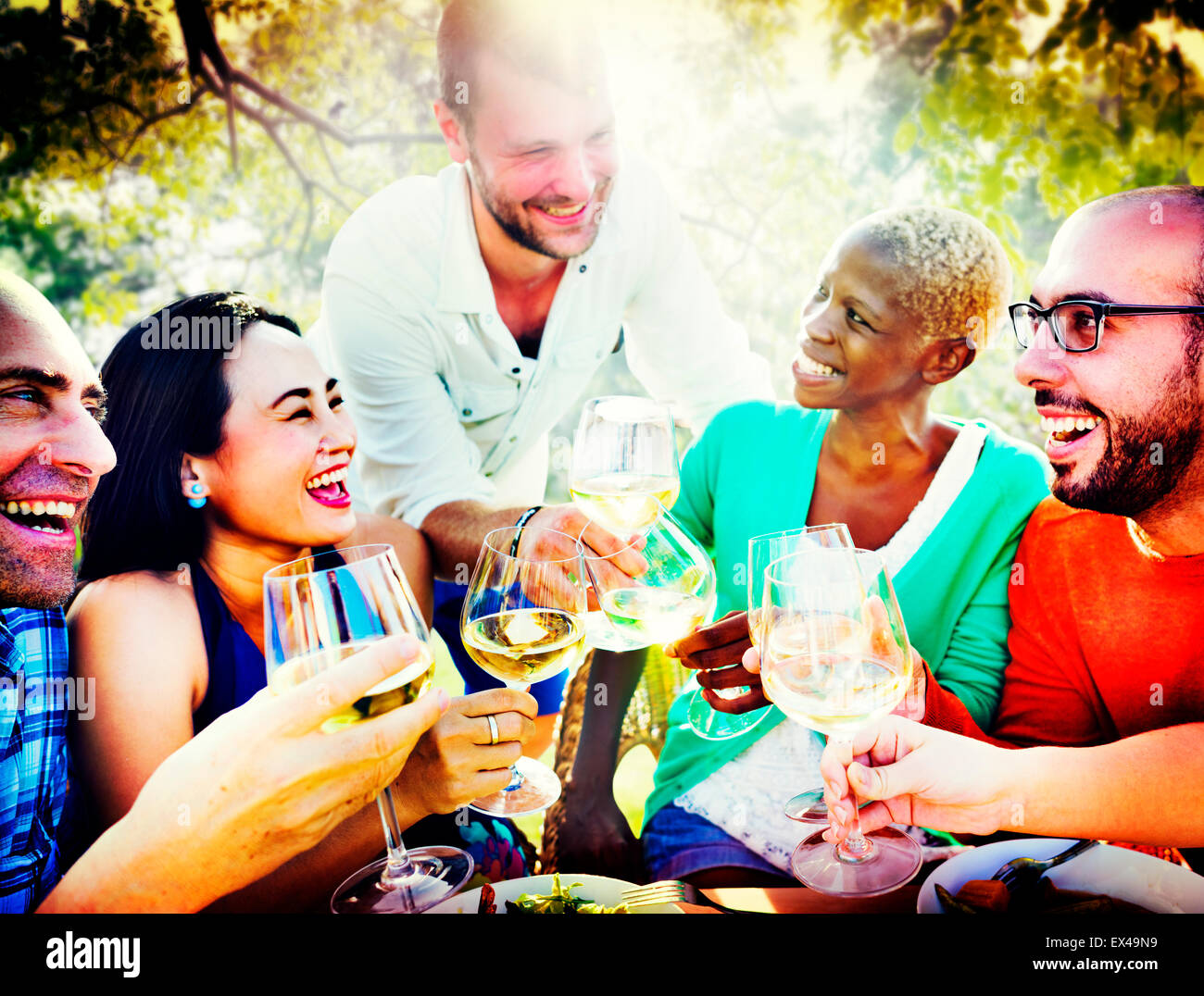 Friends Friendship Outdoor Chilling Togetherness Concept Stock Photo ...