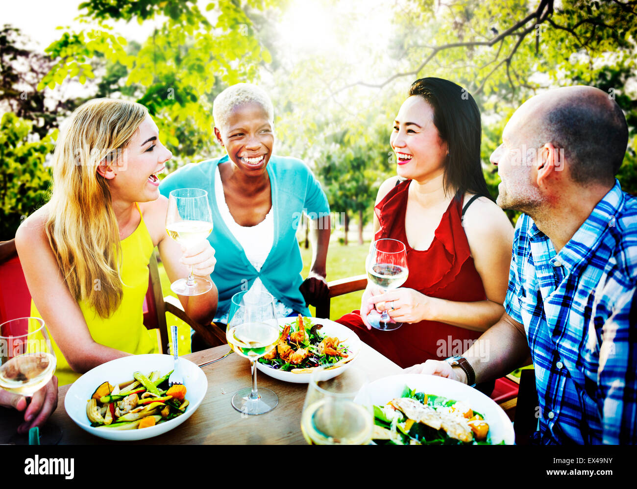 Friends Friendship Outdoor Chilling Togetherness Concept Stock Photo ...