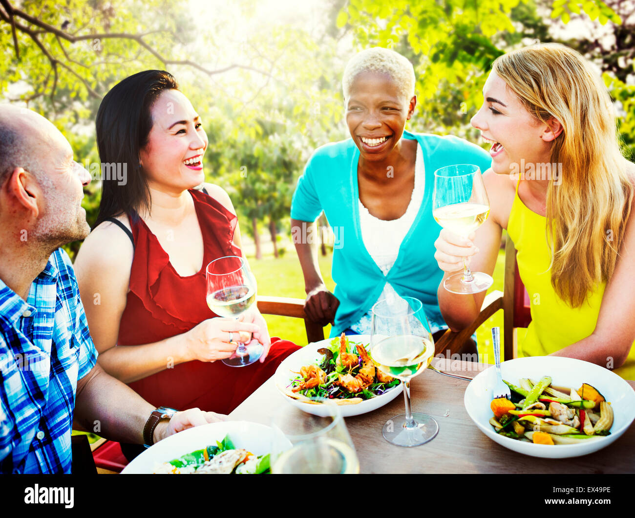 Friends Friendship Outdoor Chilling Togetherness Concept Stock Photo ...