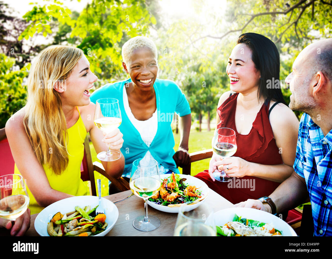 Friends Friendship Outdoor Chilling Togetherness Concept Stock Photo ...