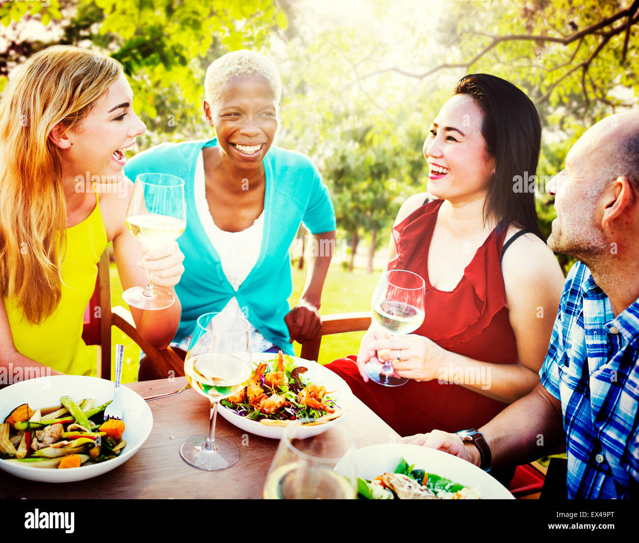 Friends Friendship Outdoor Chilling Togetherness Concept Stock Photo ...