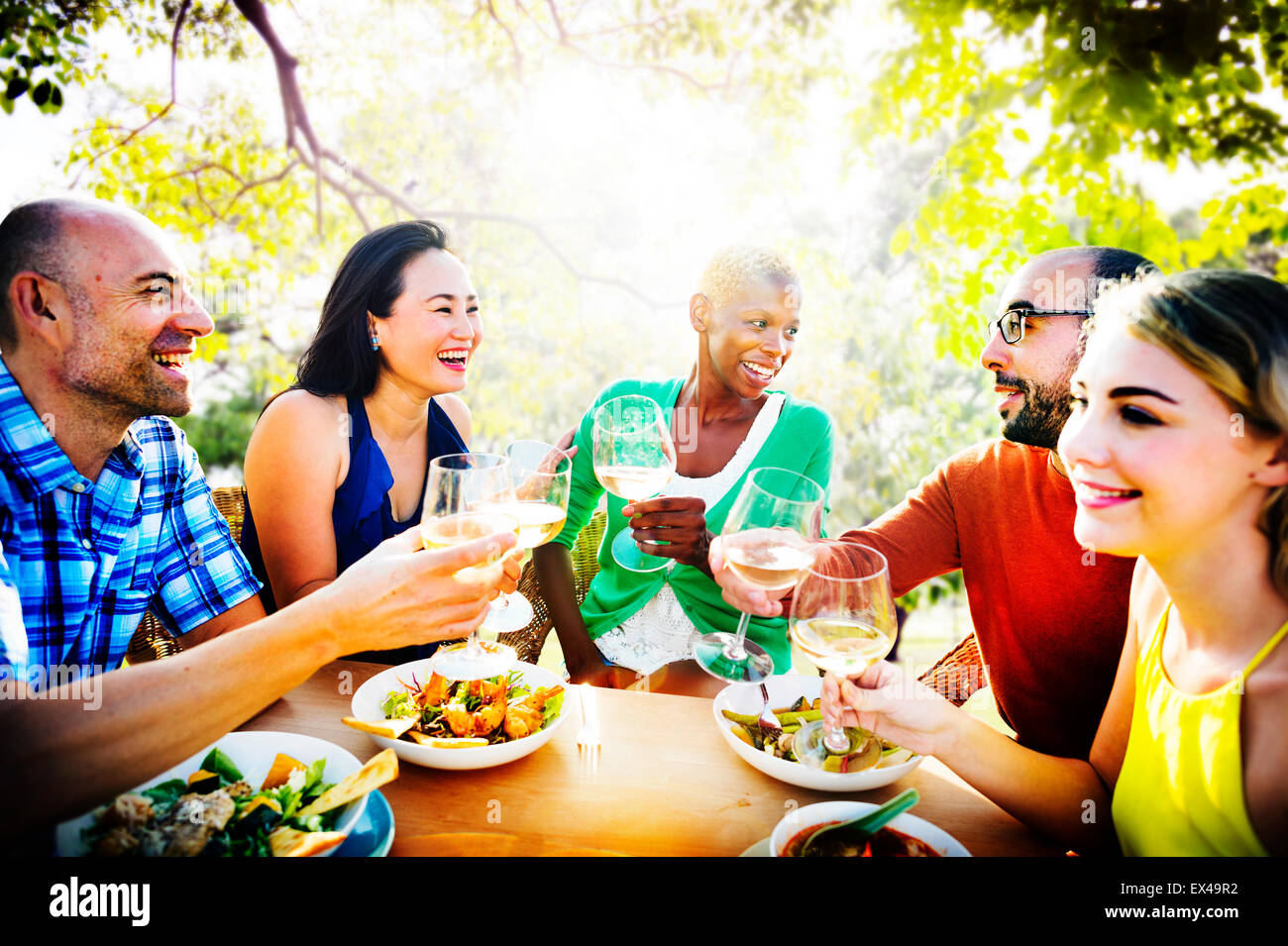 Friends Friendship Outdoor Chilling Togetherness Concept Stock Photo ...