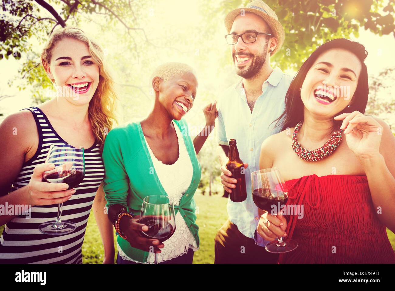 Friends Outdoors Party Celebration Hanging out Concept Stock Photo - Alamy