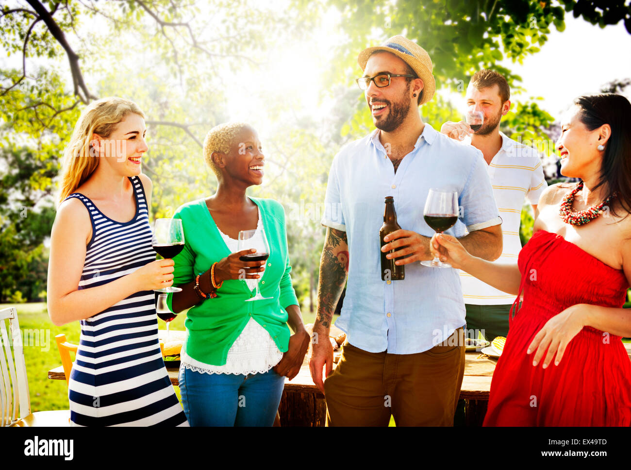 Friend Friendship Dining Celebration Hanging out Concept Stock Photo ...