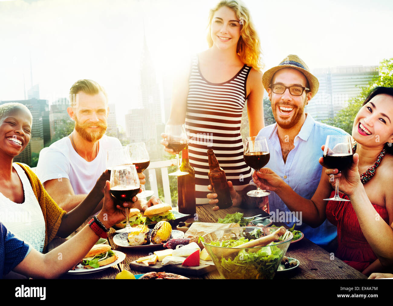 Asian couple outdoors dining hi-res stock photography and images - Alamy