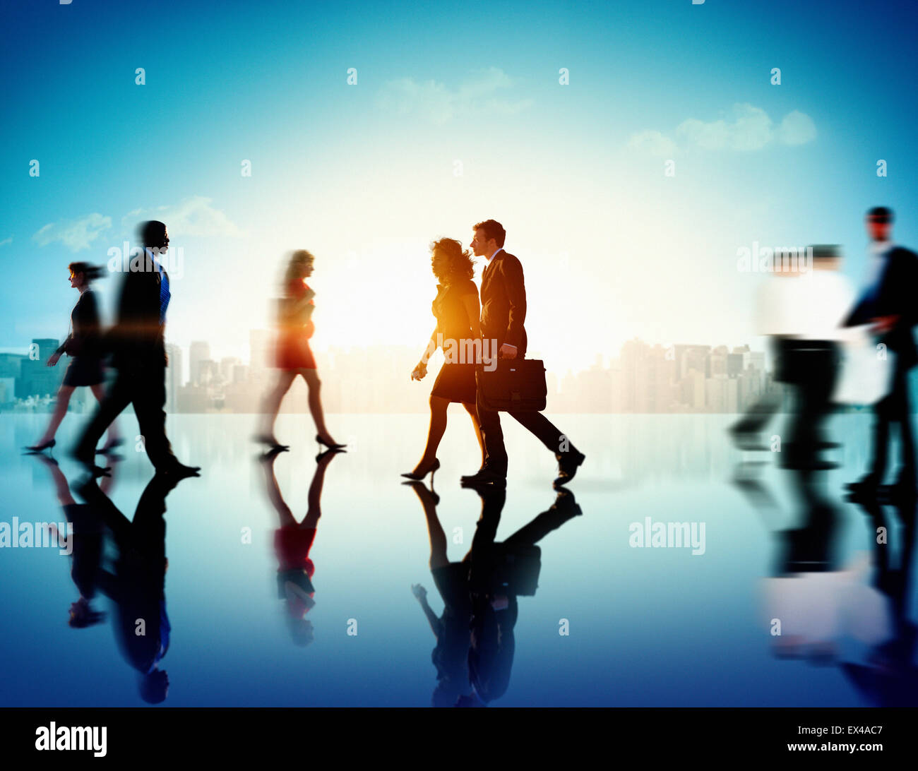 Business People Commuter Corporate Cityscape Pedestrian Concept Stock ...