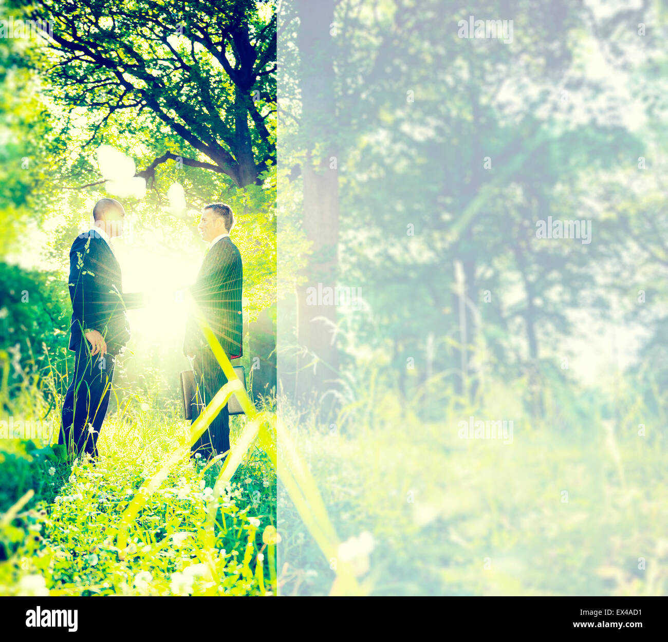 Green Business Handshake Deal Commitment Concept Stock Photo - Alamy
