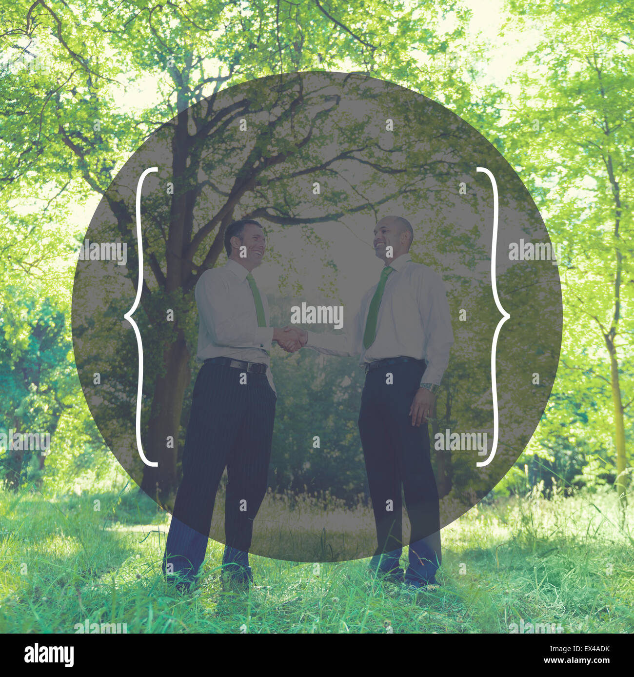 Green Business Handshake Businessmen Deal Concept Stock Photo - Alamy