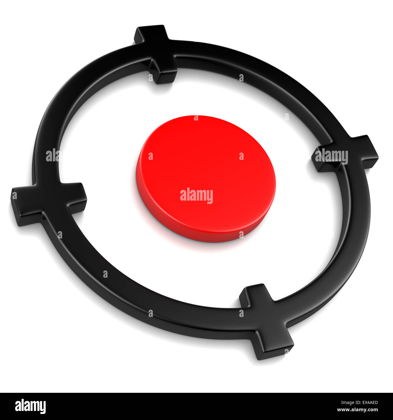 Target Symbol 3D Illustration on White Background Stock Photo - Alamy