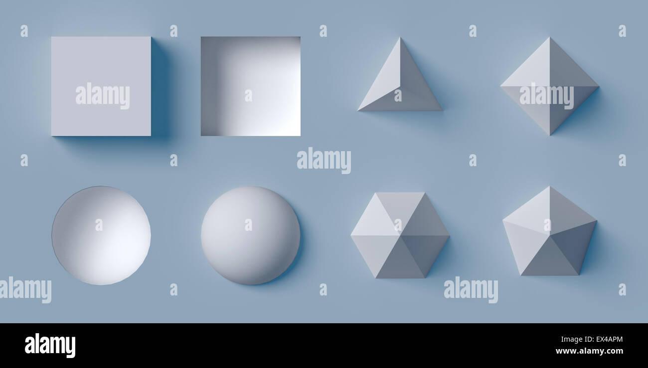 3D rendering of the shapes Stock Photo - Alamy