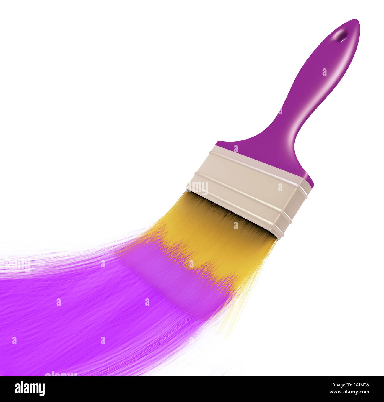 3D rendering of the Paint brush Stock Photo - Alamy