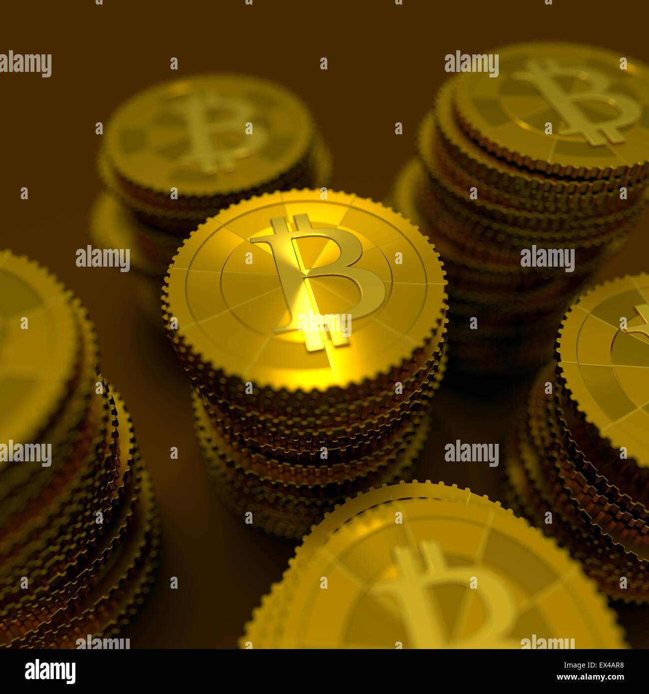 3D rendering of the Bitcoin cons Stock Photo - Alamy