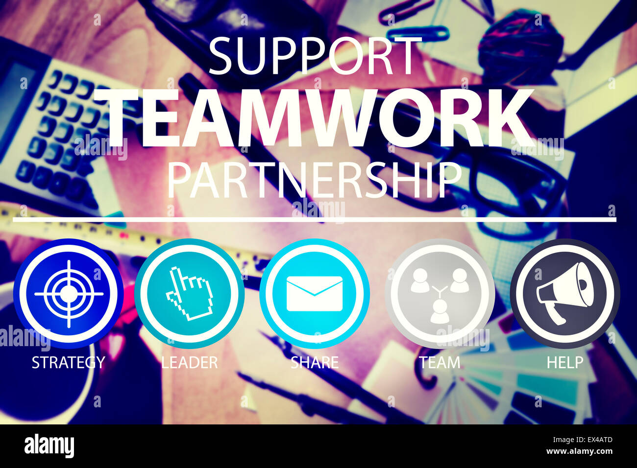 Support Teamwork Partnership Group Collaboration Concept Stock Photo ...