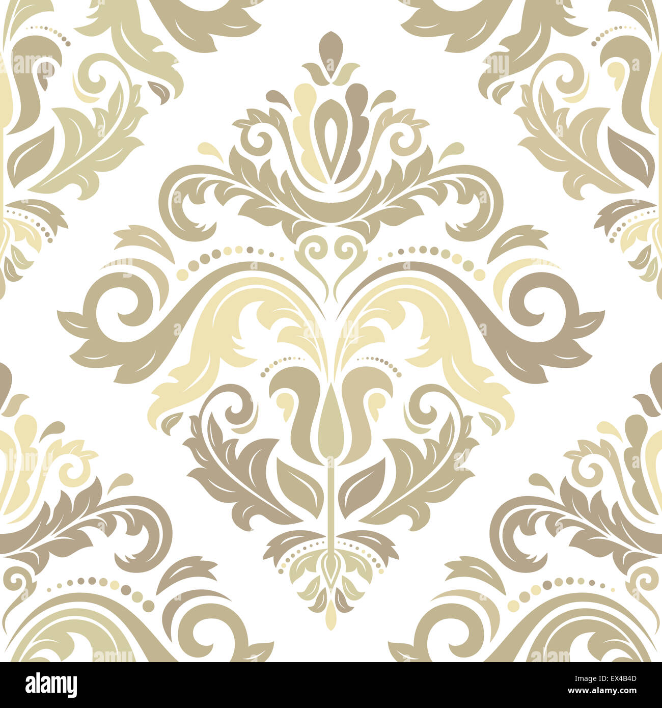 Damask Seamless Pattern Stock Photo - Alamy