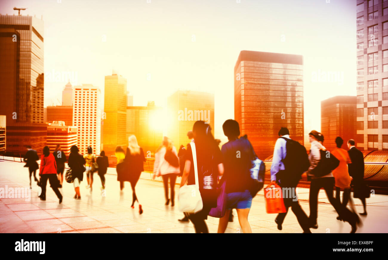 Business district people walking hi-res stock photography and images ...