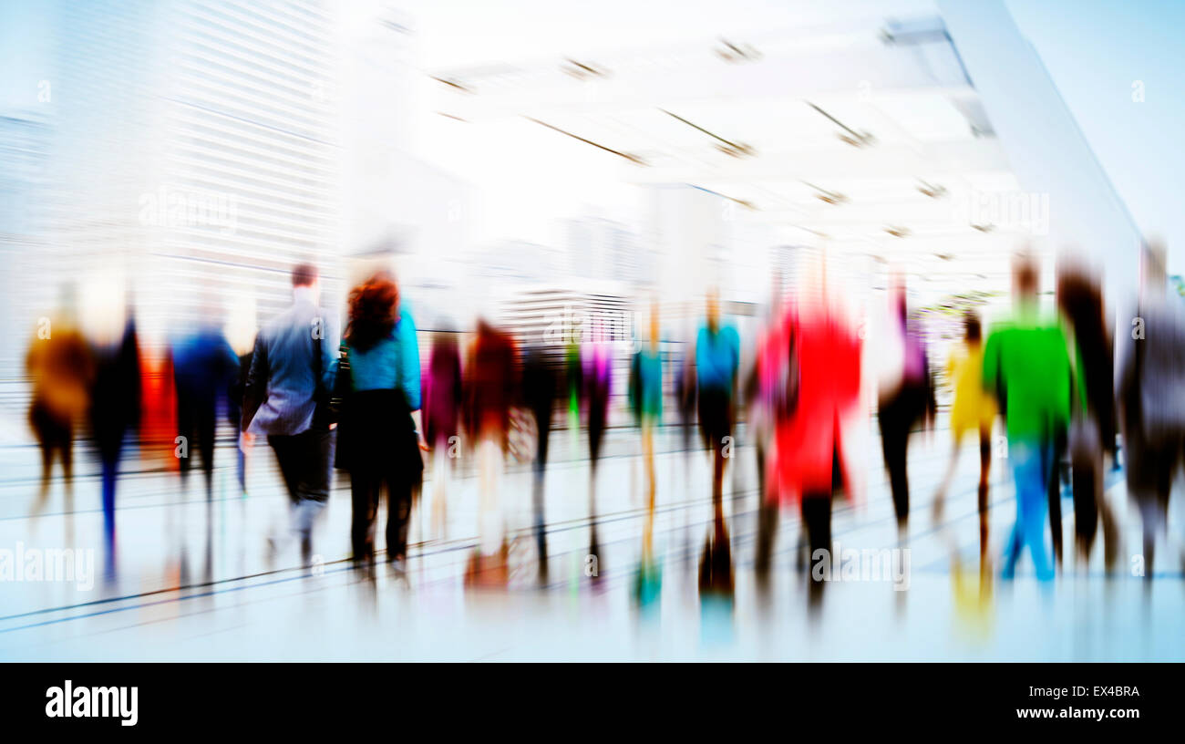 Business People Rush Hour Walking Commuting City Concept Stock Photo ...